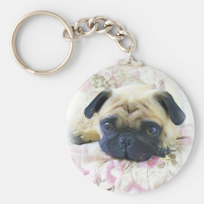 Pug Keychain | Zazzle.com