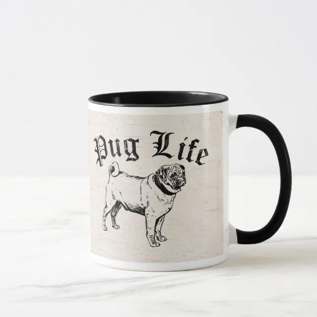 Pug Life Funny Dog Gangster Mug | Zazzle