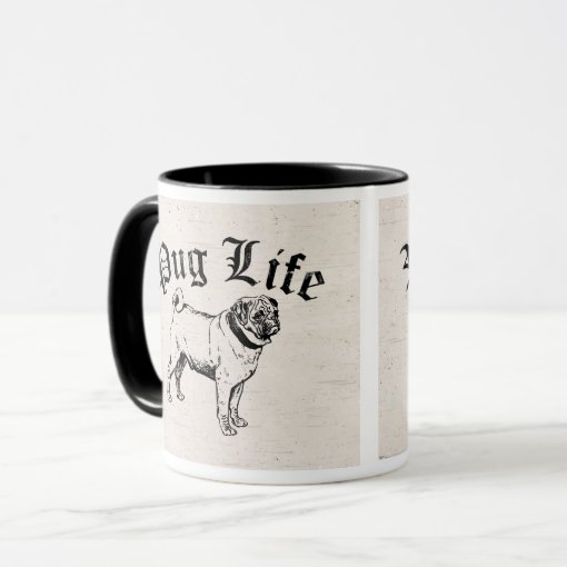 Pug Life Funny Dog Gangster Mug | Zazzle