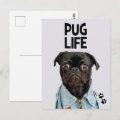 Pug Life Postcard | Zazzle