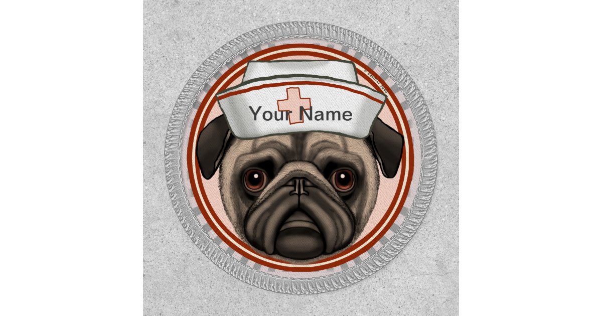 Pug Nurse Patch | Zazzle
