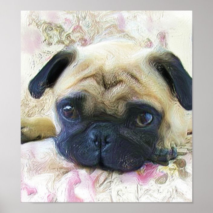 Pug Poster | Zazzle.com