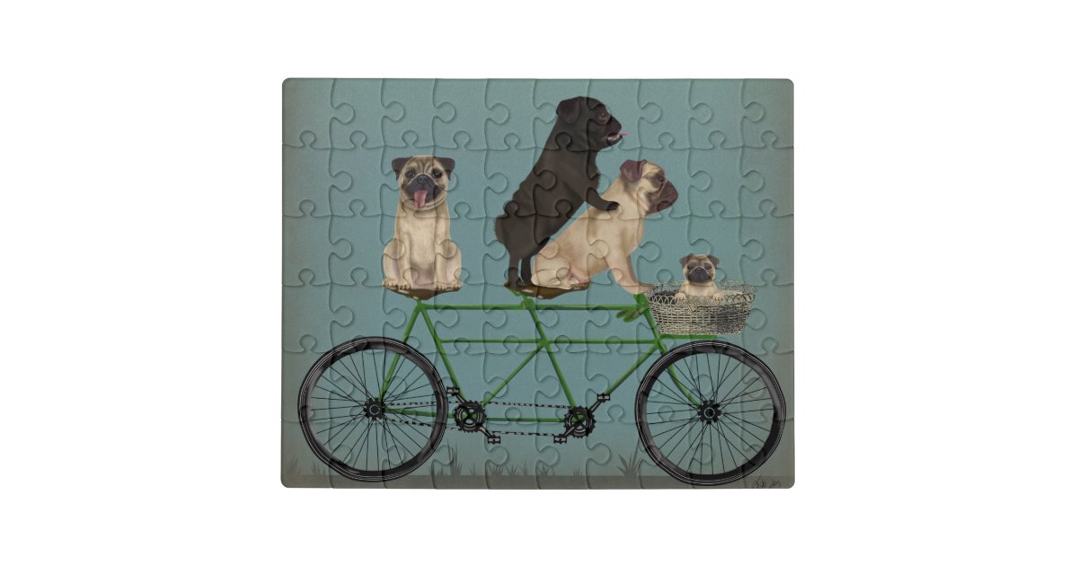 Pug Tandem Jigsaw Puzzle | Zazzle