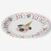 Pug Unicorn Birthday Party Paper Plates | Zazzle