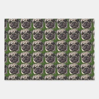 Pug Wrapping Paper | Zazzle