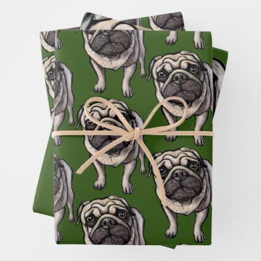 Pug Wrapping Paper | Zazzle