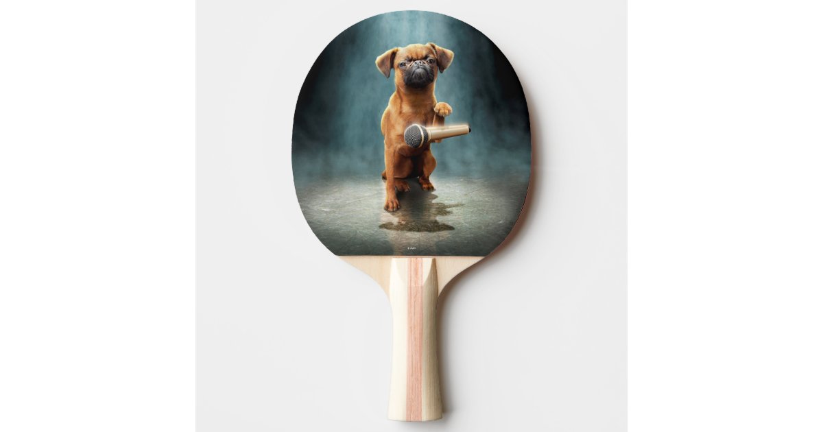 Puggle Mic Drop Ping Pong Paddle | Zazzle