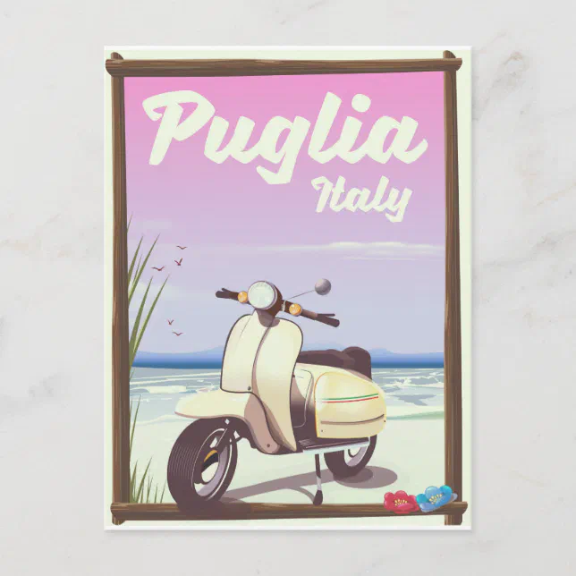 Puglia Italy Travel poster. Postcard | Zazzle
