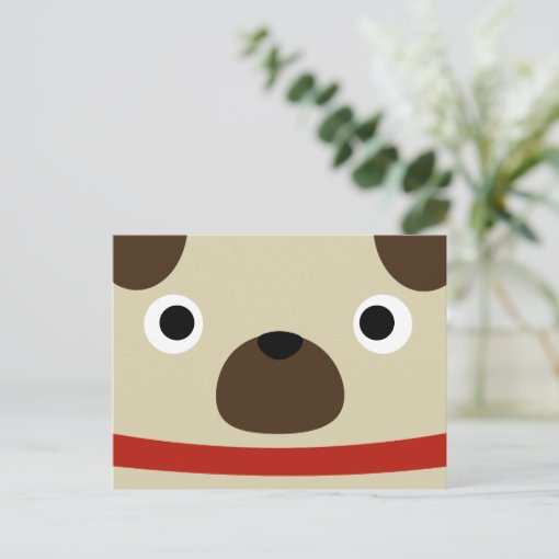 Pugly Pug Postcard | Zazzle