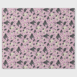 Pugs in Pink Wrapping Paper | Zazzle