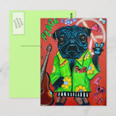 Pugs Love Peace Postcard | Zazzle
