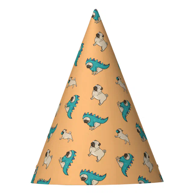 Pugs' Pattern, Dogs Rule! Party Hat | Zazzle