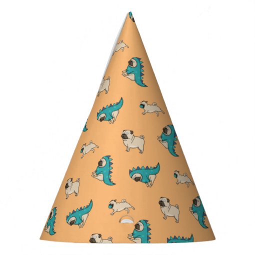Pugs' Pattern, Dogs Rule! Party Hat | Zazzle