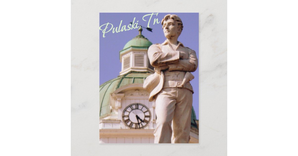 Pulaski, TN Sam Davis Statue Postcard | Zazzle