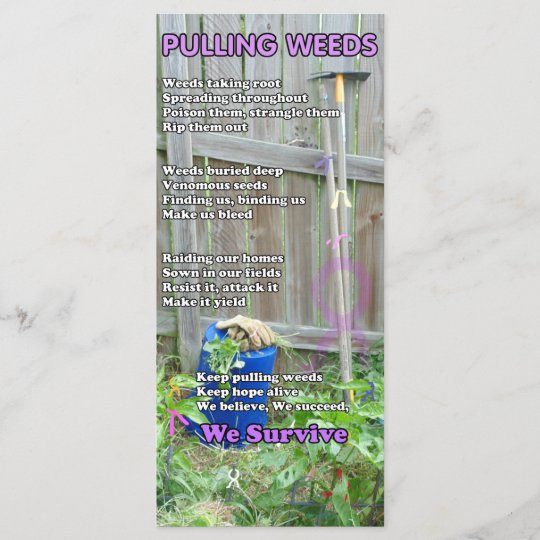 Pulling Weeds Poem | Zazzle.com