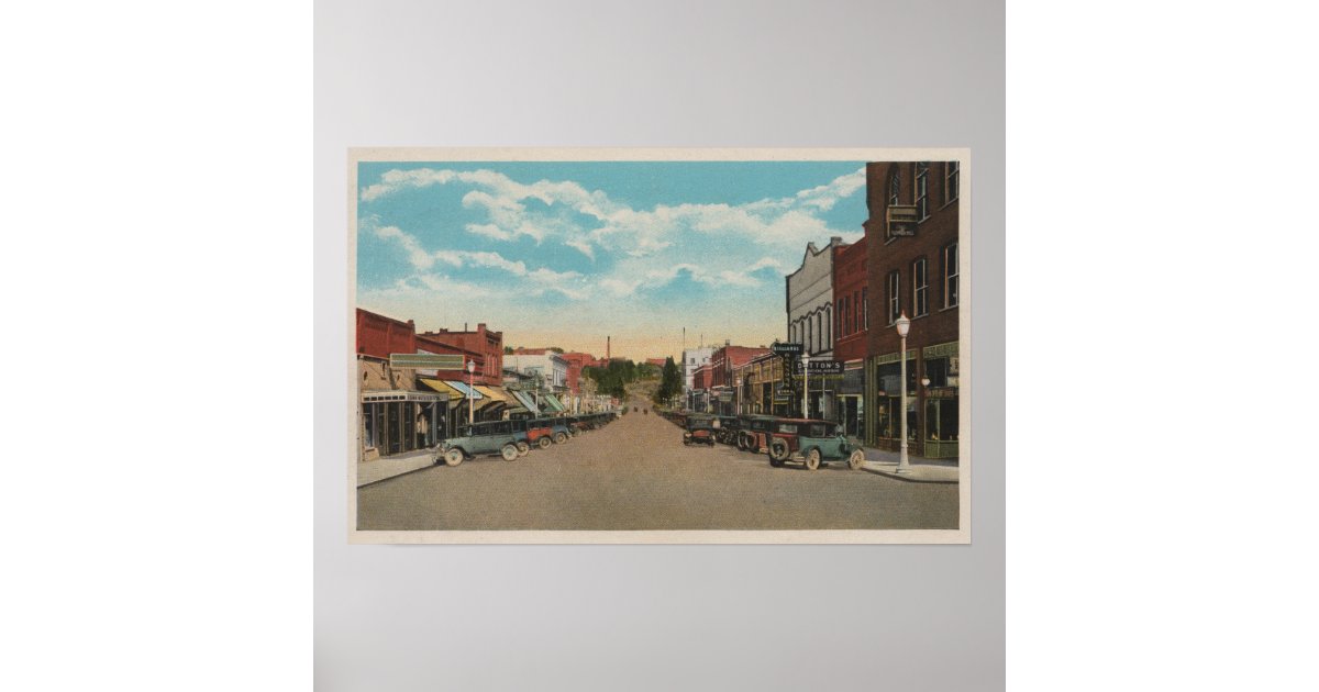 Pullman, WAView of Main StreetPullman, WA Poster | Zazzle