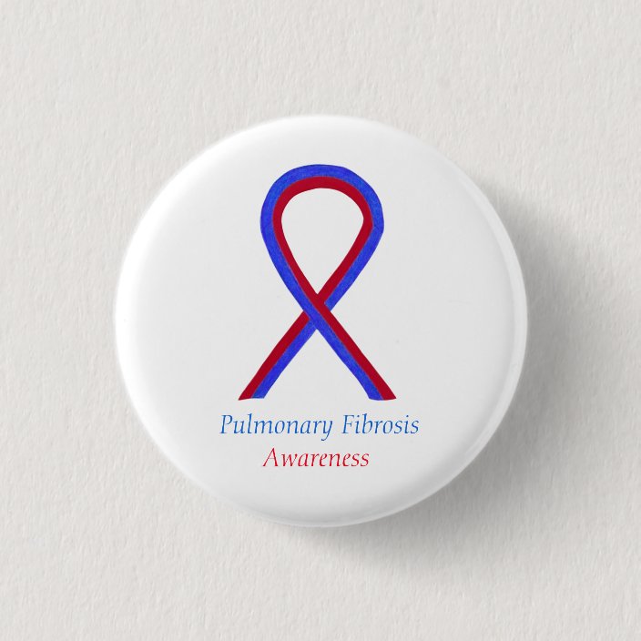 Pulmonary Fibrosis Awareness Ribbon Pin Buttons | Zazzle.com