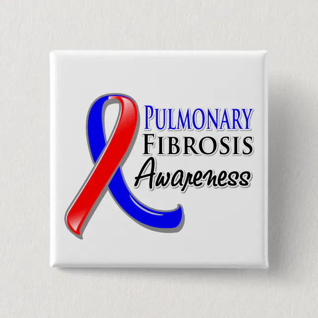 Pulmonary Fibrosis Awareness Ribbon Pinback Button | Zazzle