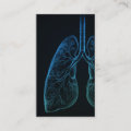 Pulmonary Lungs Disease Doctor Simple Black Business Card | Zazzle