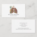 Pulmonologist Doctor Lung Anatomy Business Card | Zazzle