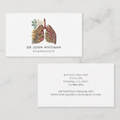 Pulmonologist Doctor Lung Anatomy Business Card | Zazzle