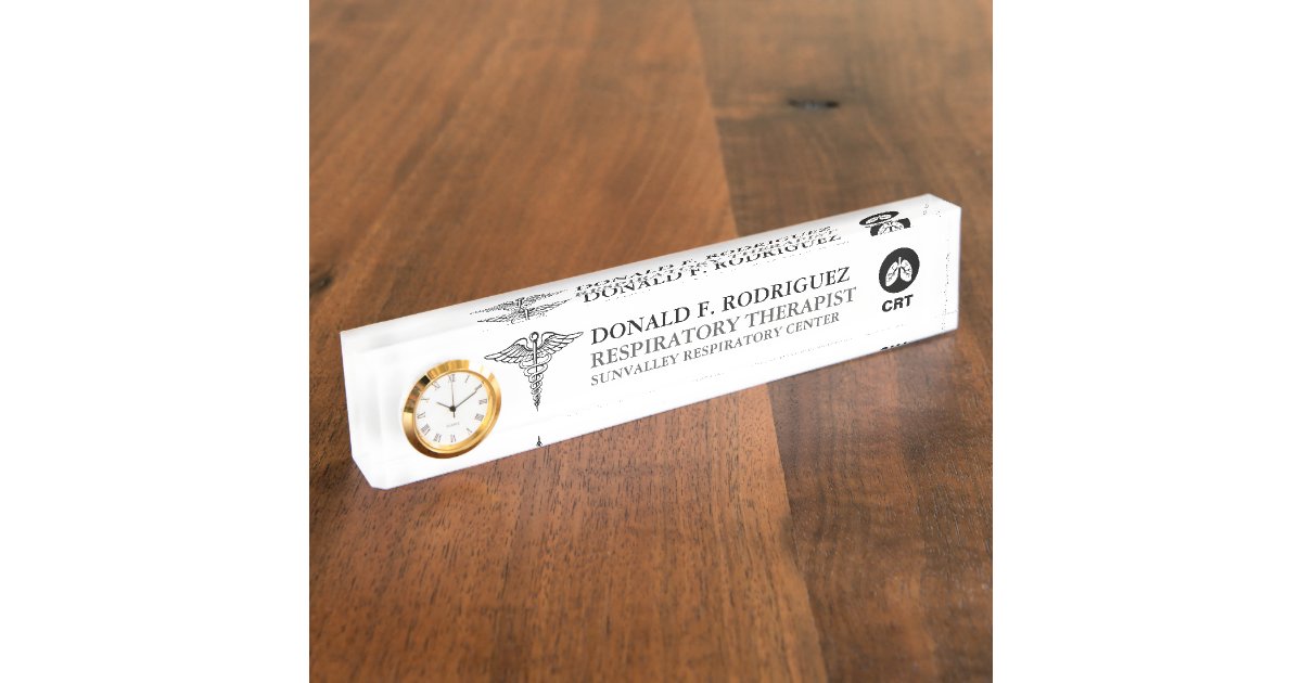 Pulmonologist | Respiratory Therapist Personalized Name Plate | Zazzle