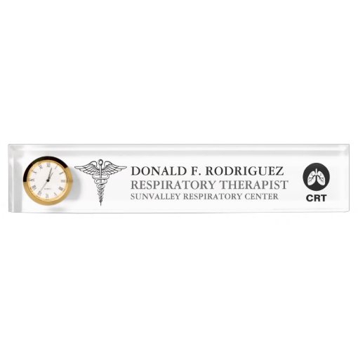 Pulmonologist | Respiratory Therapist Personalized Name Plate | Zazzle