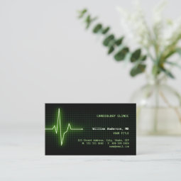 Pulse Heartbeat ECG business card | Zazzle