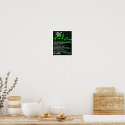 Pulse Rate Design, EMT, Paramedic Advertising Poster | Zazzle