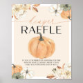 Pumpkin Baby Shower Diaper Raffle Sign | Zazzle
