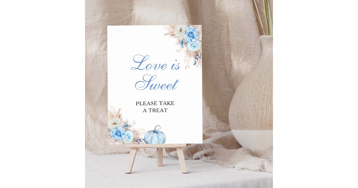 Pumpkin Baby Shower Love is Sweet Poster | Zazzle