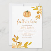 Pumpkin Boho Fall In Love Bridal Shower Inv Invitation | Zazzle