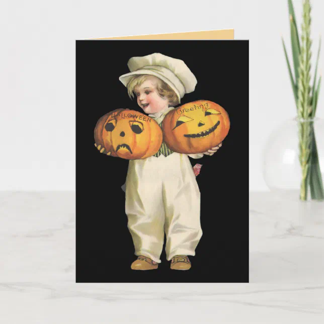 Pumpkin Boy Card | Zazzle