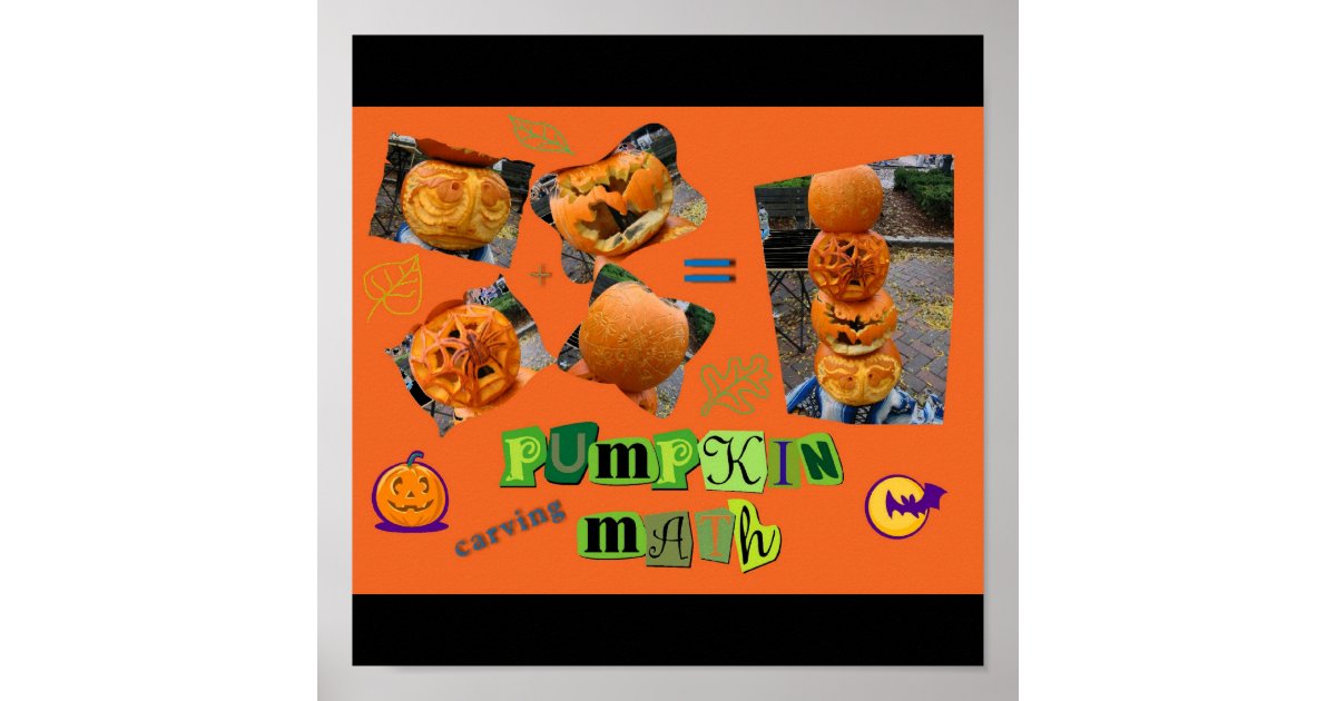 "Pumpkin Carving Math" Poster | Zazzle
