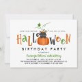 Pumpkin Cat - Halloween Birthday Party Invitation | Zazzle