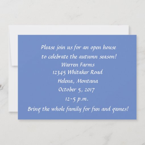Pumpkin Cottage Autumn Open House Invitation | Zazzle