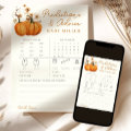 Pumpkin Fall Baby Predictions Advice Game Card | Zazzle
