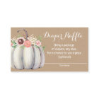 Pumpkin Fall Baby Shower Diaper Raffle Card | Zazzle