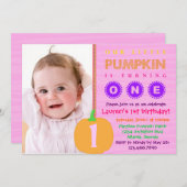 Pumpkin First Birthday Invitation | Zazzle