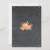 Pumpkin FIVE Birthday 5THh Fall Chalk Gold Invite | Zazzle