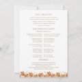 Pumpkin Floral Fall Wedding Ceremony Program | Zazzle