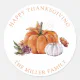 Pumpkin Happy Thanksgiving Sticker | Zazzle