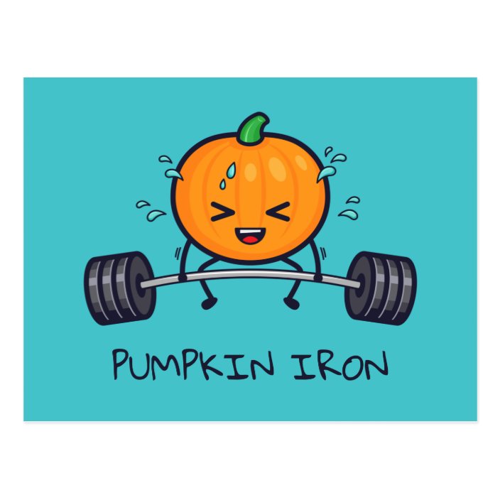 Pumpkin Iron Pun Postcard | Zazzle.com