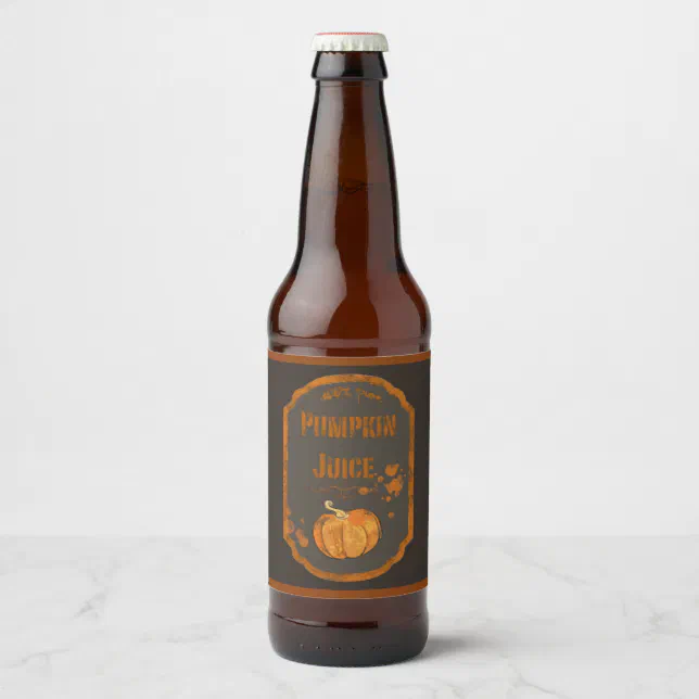 Pumpkin Juice Beer Labels | Zazzle