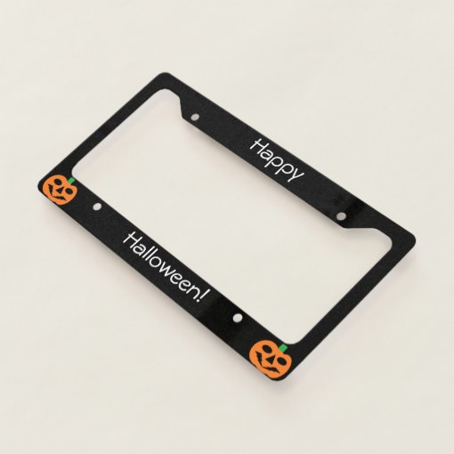 Pumpkin License Plate Frame | Zazzle
