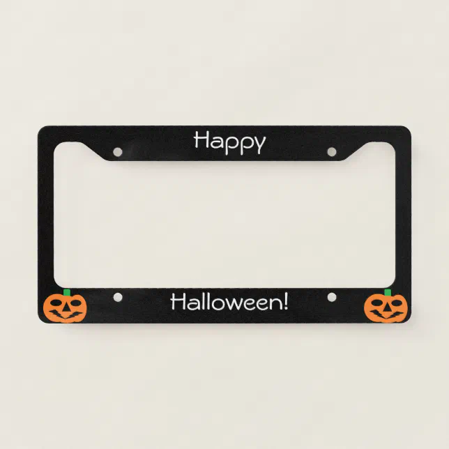 Pumpkin License Plate Frame | Zazzle