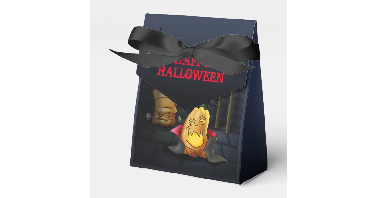Pumpkin Monsters Halloween Favor Box | Zazzle