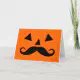 Pumpkin Moustache Card | Zazzle