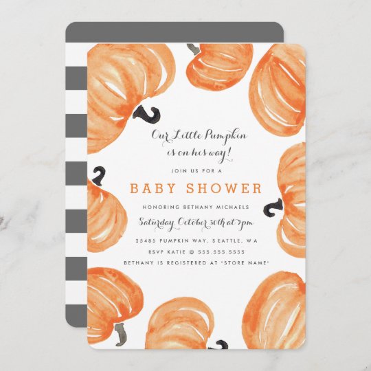 Pumpkin Patch Baby Shower Invitation | Zazzle.com