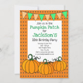 Pumpkin Patch Birthday Party Invitation | Zazzle